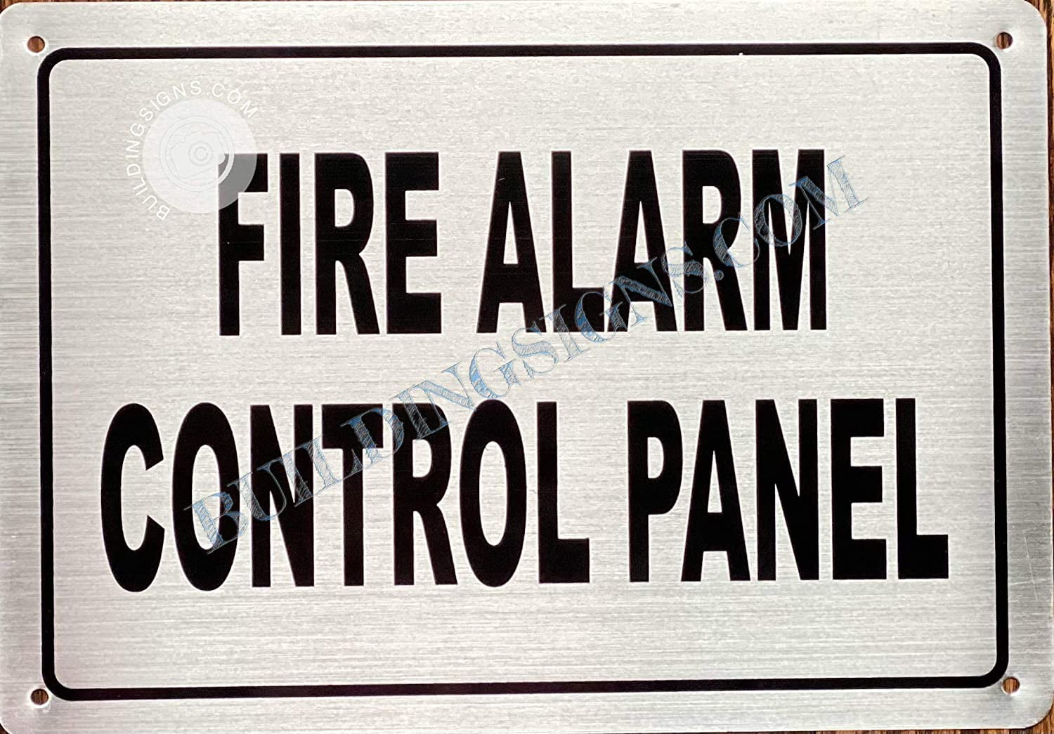 FIRE Alarm Control Panel Sign- FACP Sign (Silver- Brush Aluminium, 7X10 ...
