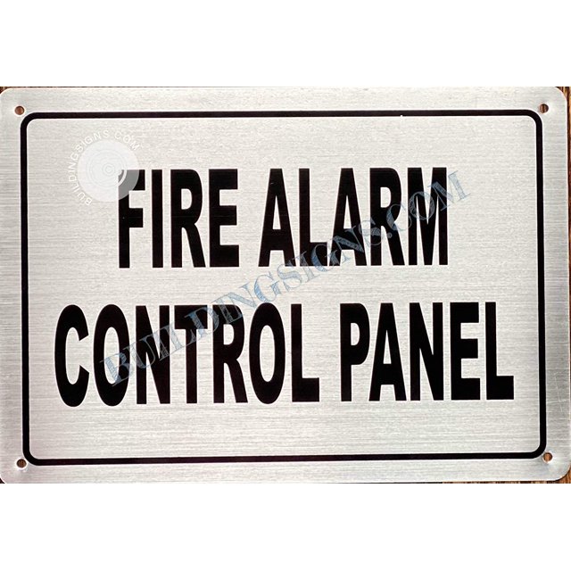 FIRE Alarm Control Panel Sign- FACP Sign (Silver- Brush Aluminium, 7X10 ...