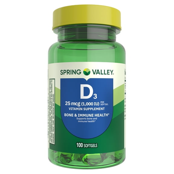 Spring Valley Vitamin K2 + D3 Dietary Supplement Vegetarian Capsules ...