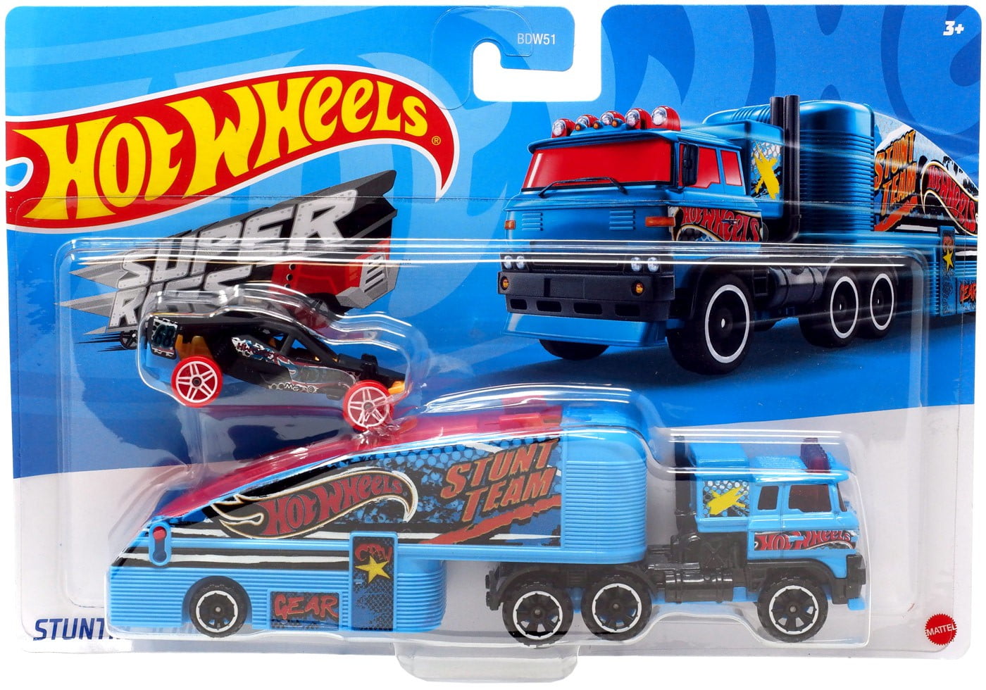Hot Wheels Super Rigs Stuntin' Semi Diecast Car - Walmart.com