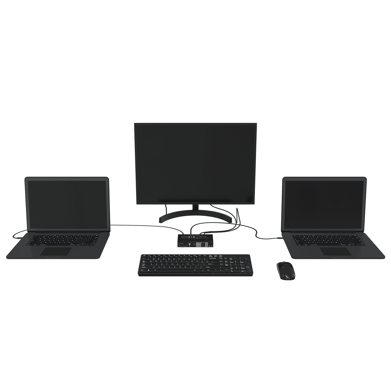 Buy USB-C KVM Switch - (2 Ports) Control Two Computers w/One Shared Keyboard/Monitor/Mouse ...