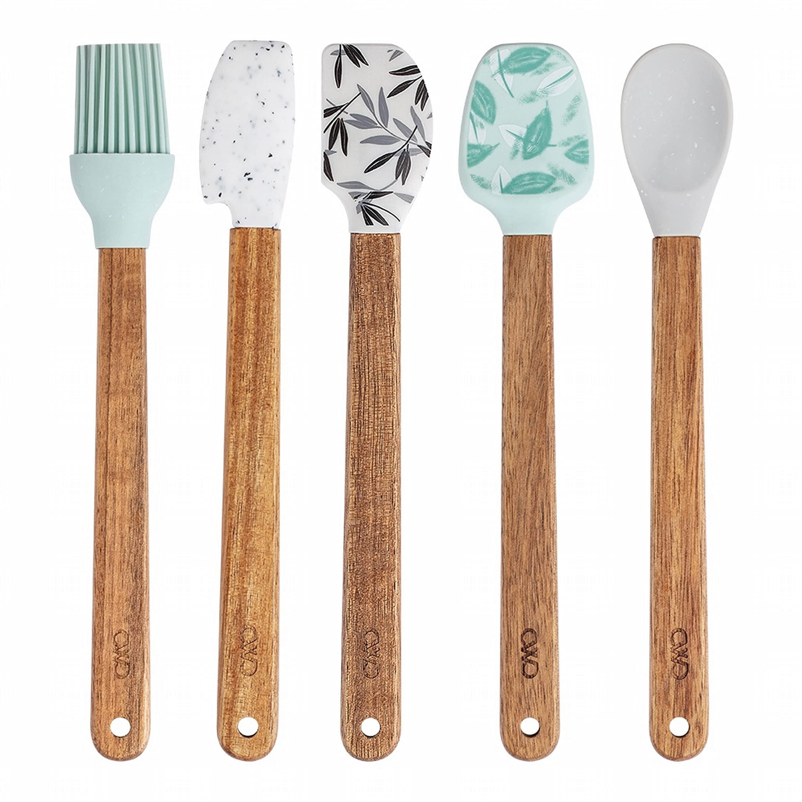 Cook with Color Silicone Kitchen Utensils 5 Piece Set - Spoon, Brush ...