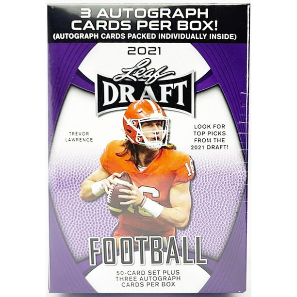 NFL 2021 Draft Football Trading Card HOBBY BLASTER Box [3 Autographs ...