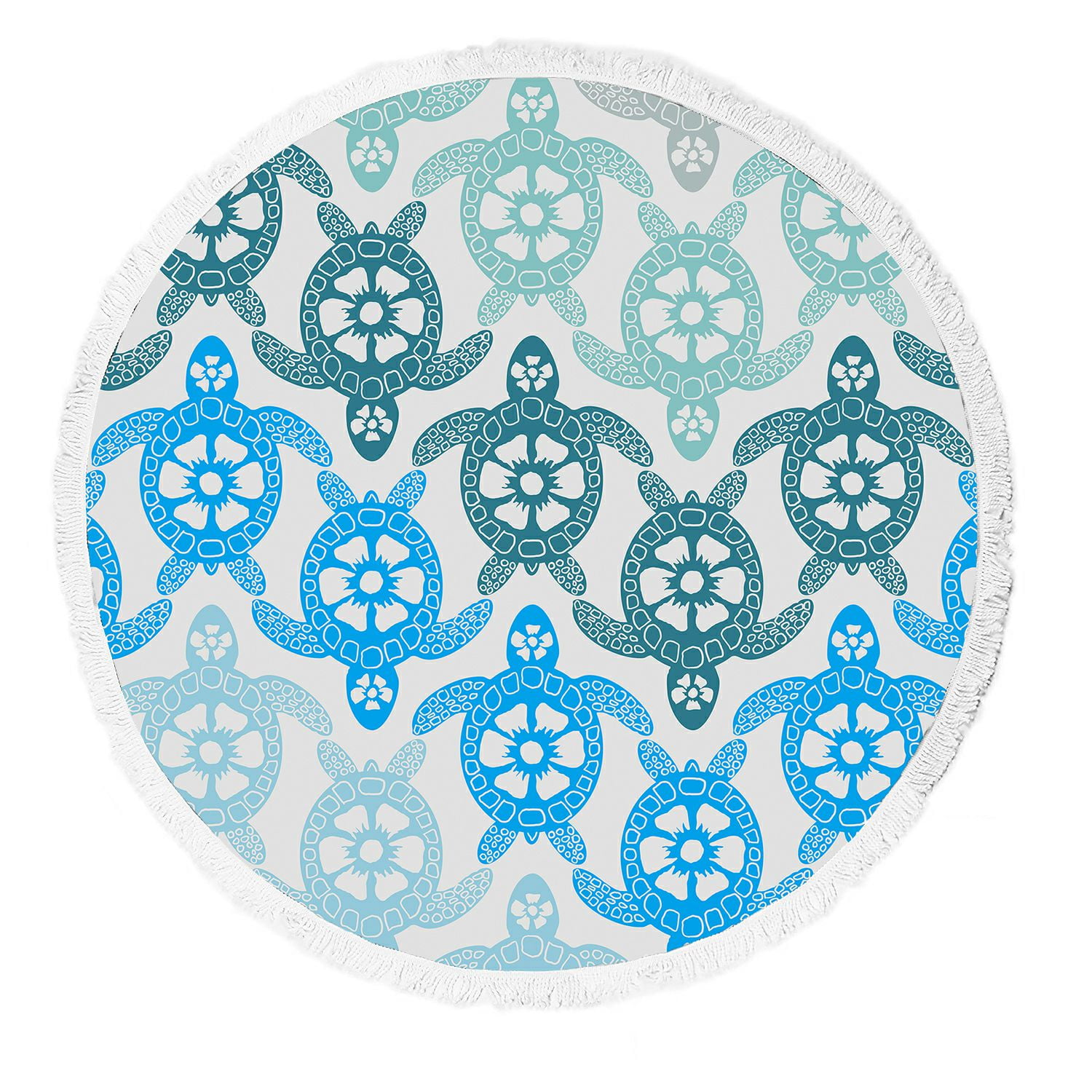GCKG Creative Sea Turtle Round Beach Towel Beach Mats Beach Shawl Beach ...