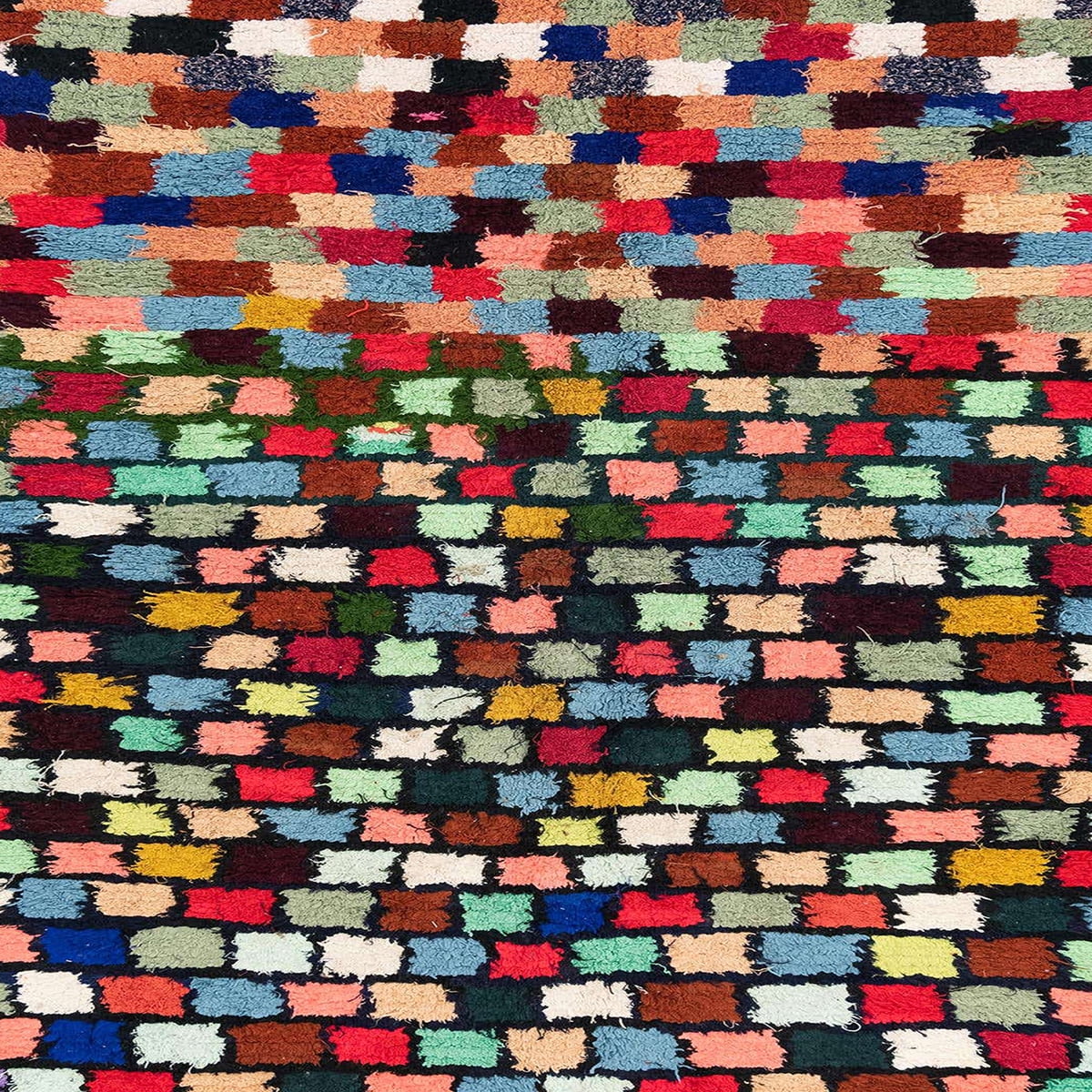 Ahgly Company Indoor Square Abstract Red Abstract Area Rugs, 3' Square ...