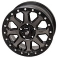 5/114.3 (5/4.5) Tusk Uinta Beadlock Wheel 15x7 6.0 + 1.0 Gunmetal/Black ...