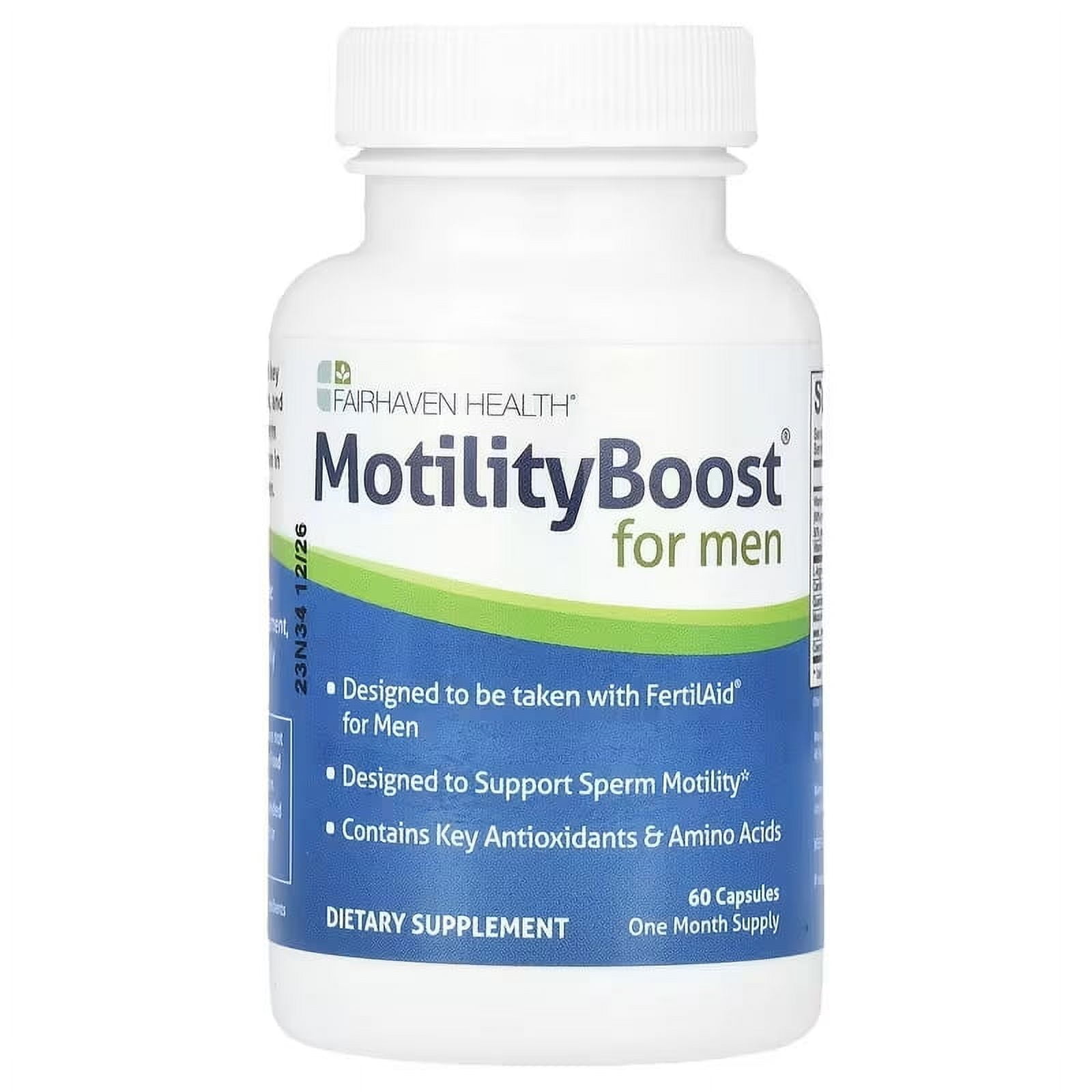 Fairhaven Health MotilityBoost para Hombre | 60 Cápsulas | Hecho en USA ...