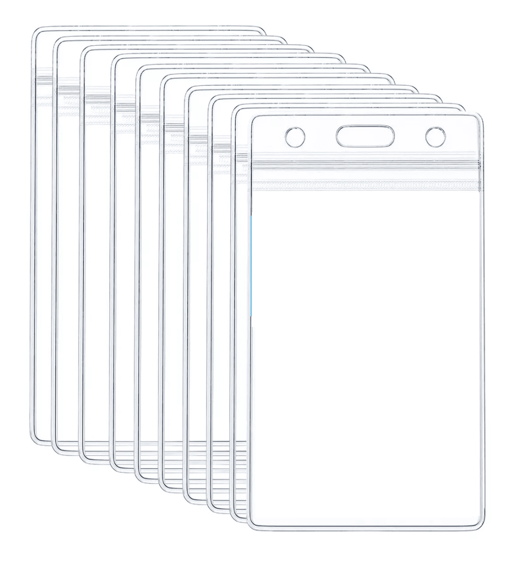 Mica Vertical Porta Credencial Gafete Ine 100pz Tarjetero Transparente ...