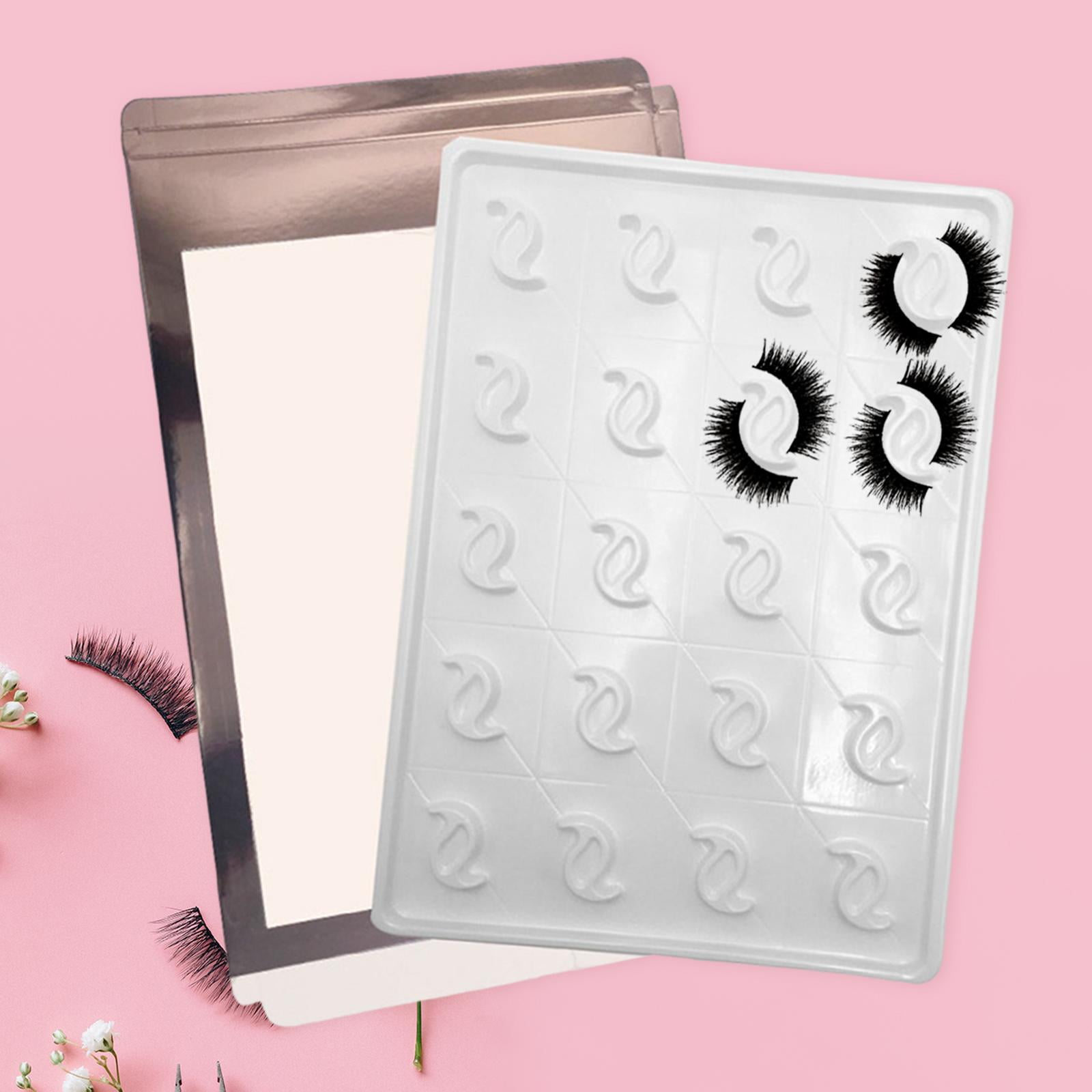 Empty Eyelashes Packaging Paper Box with Tray Holds 20 Pairs Lashes ...