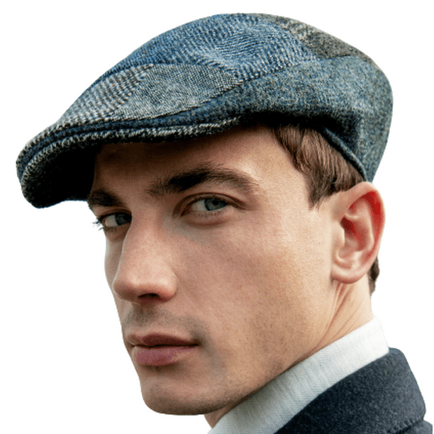 Hanna Hats Donegal Patchwork Tweed Touring Driving Flat Cap 100% Wool ...