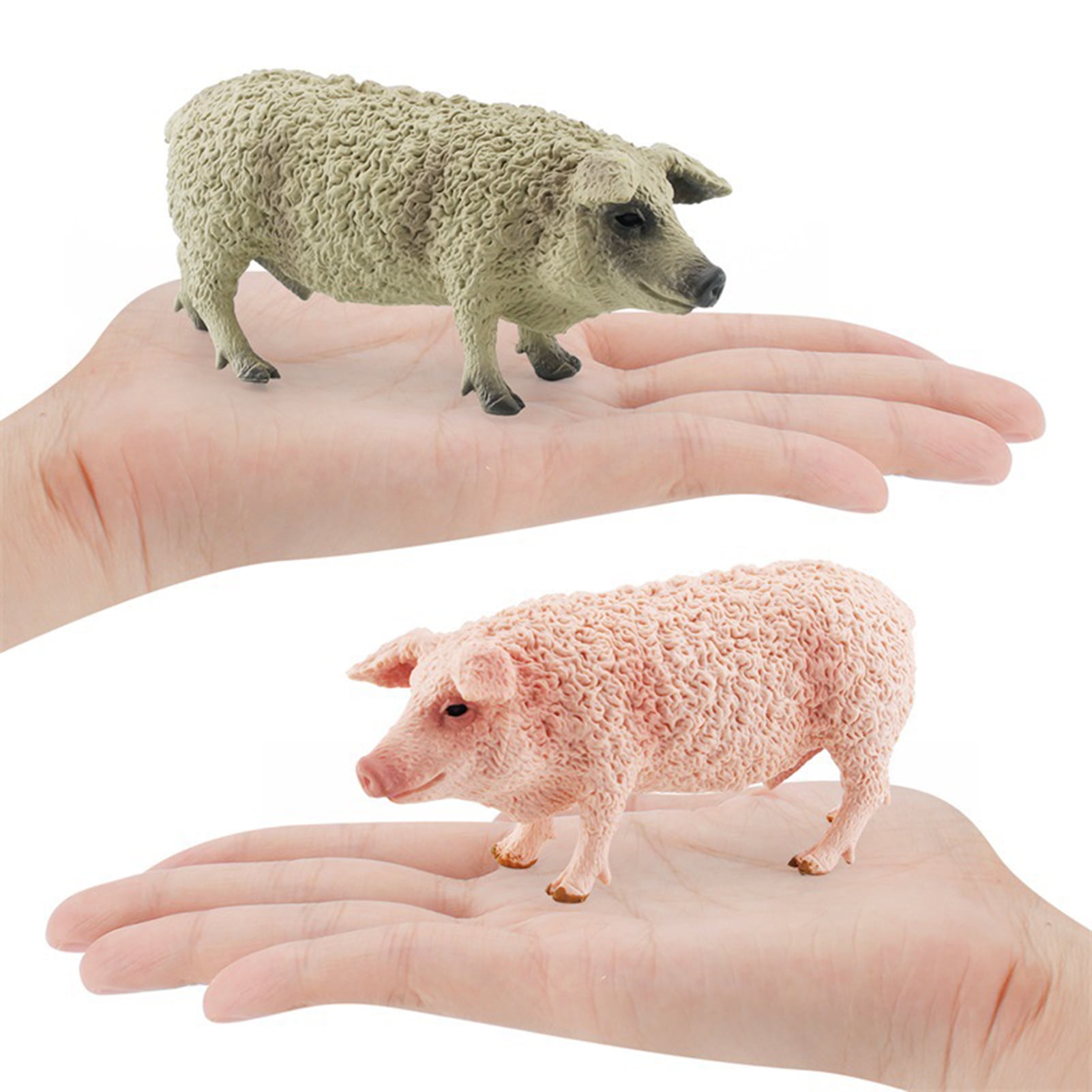 Miniature Pig Figurine - Realistic Simulation Livestock Model - Solid ...