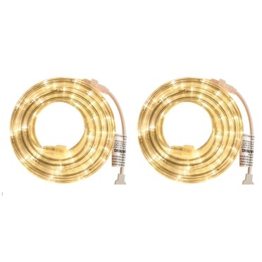 Westek LROPE48W Indoor/Outdoor LED Rope Light Kit, 48 feet, Warm White ...