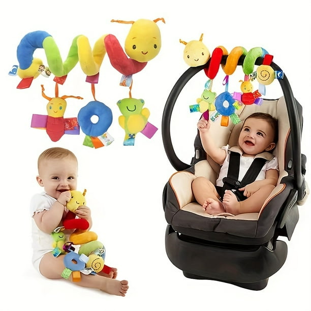 New Baby Hanging Rattles Toys Car Seat Toy Soft Mobiles Stroller Crib ...