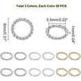 60Pcs 3 Colors Brass Soldered Jump Rings Closed Jump Rings Ring Mixed ...