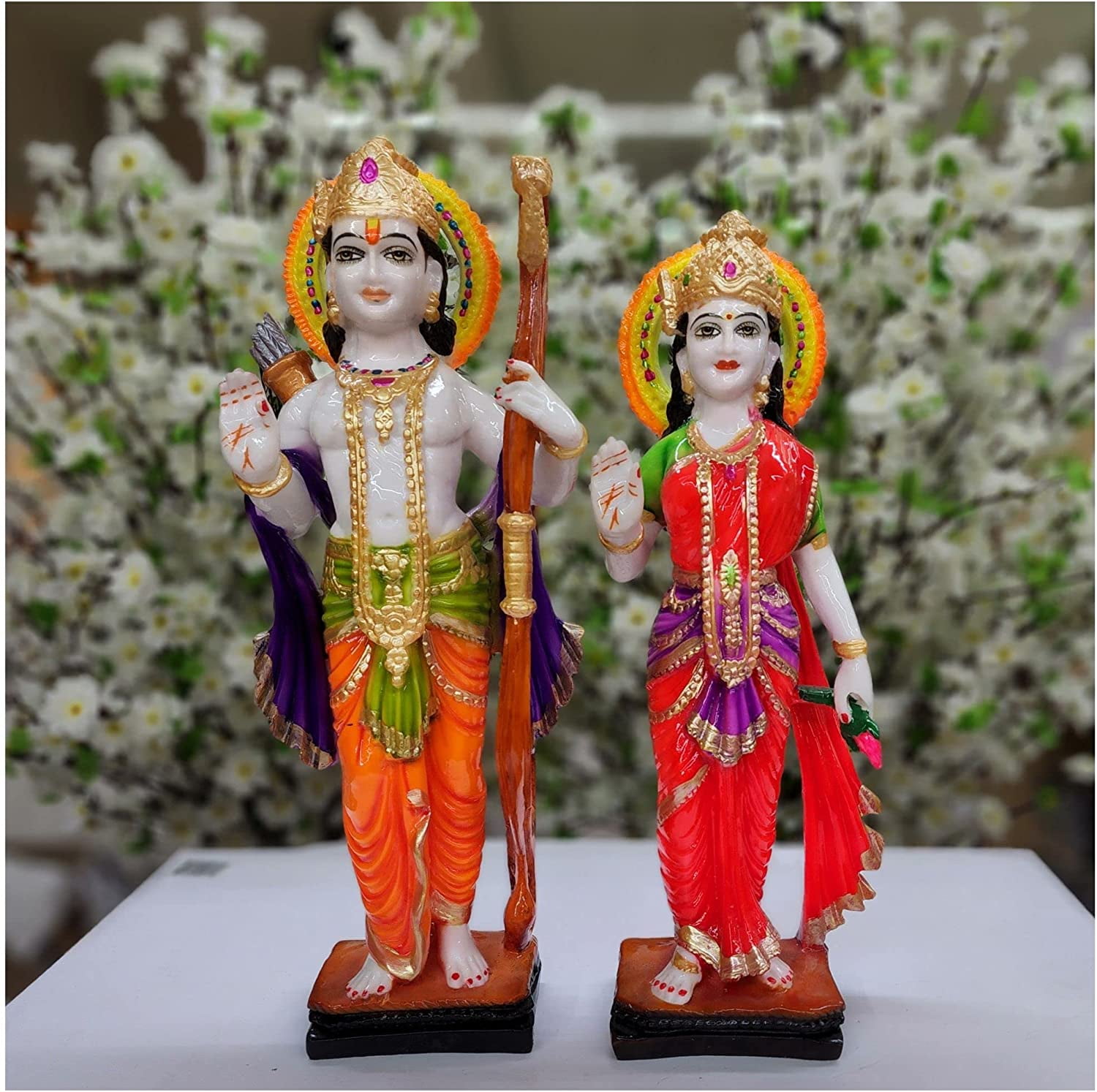 Ram Sita Statue Lord Ram with Sita MATA Idol Ram & Sita Sculpture Hindu ...