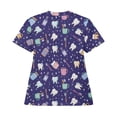 Binienty Scrub Top for Women, Breathable V Neck Medical Uniform ...