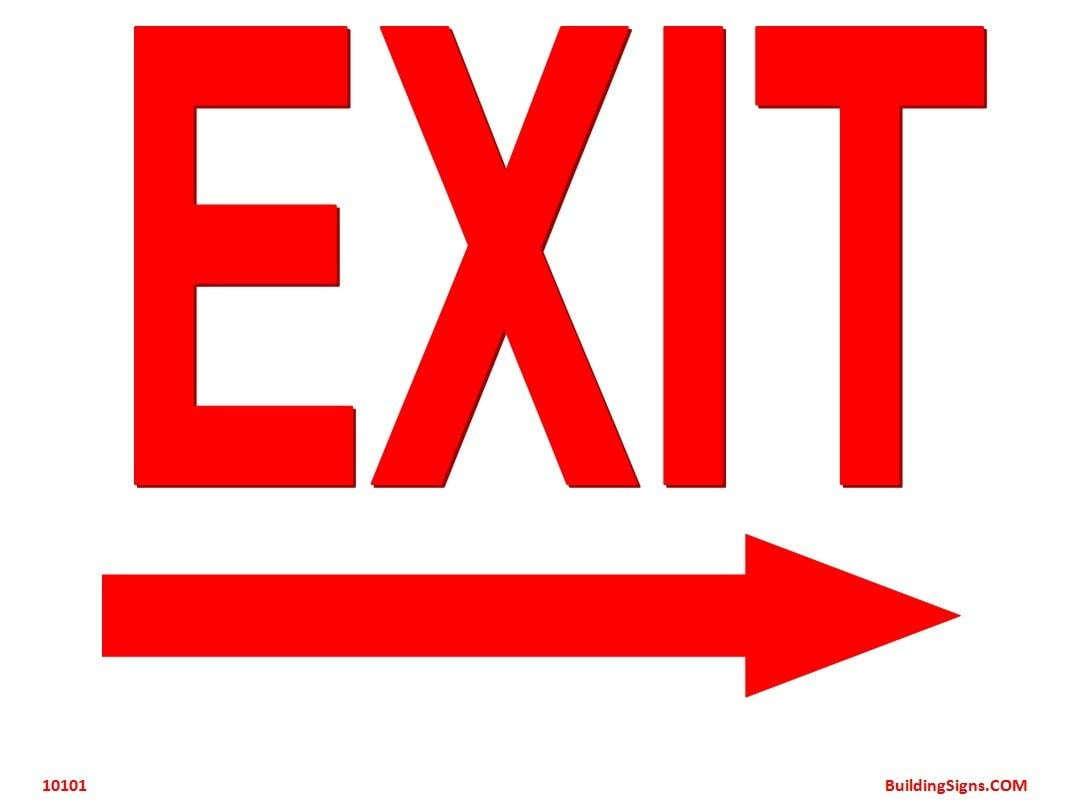 Exit Right Sign ( Aluminum) - Walmart.com