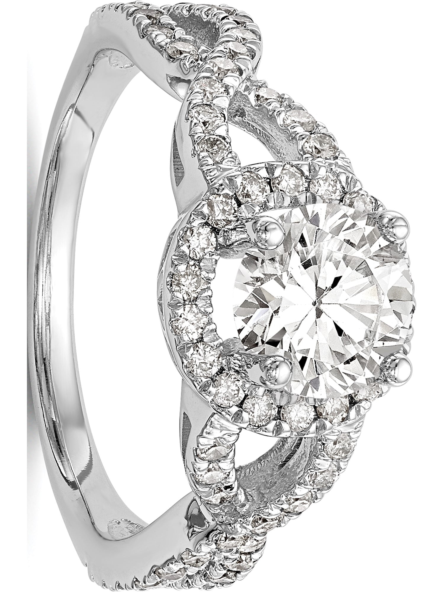 True Origin - 14kw Lab Grown Dia VS/SI Colorless S/M Round Halo Eng ...