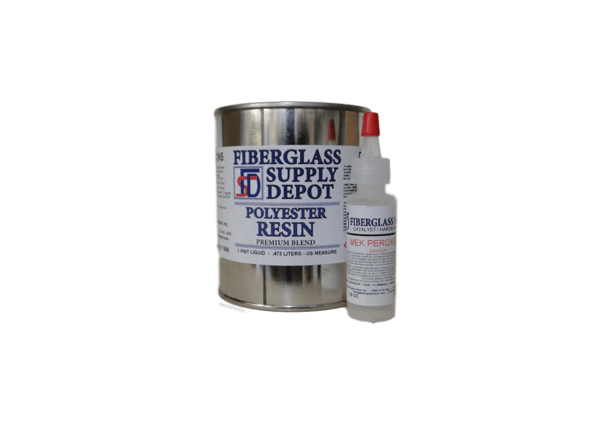 Polyester Resin High Strength- One Pint w/ 15cc Hardener (MEKP ...