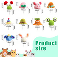 Mini Small Animals Hat with Adjustable Strap Lovely Hand Knitted Tiny ...