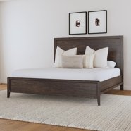 Taran Designs Baker Solid Wood King Panel Bed in Gray - Walmart.com