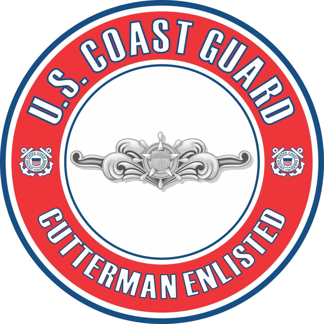 3.8 Inch U.S. Coast Guard Cutterman Enlisted Badge Decal - Walmart.com