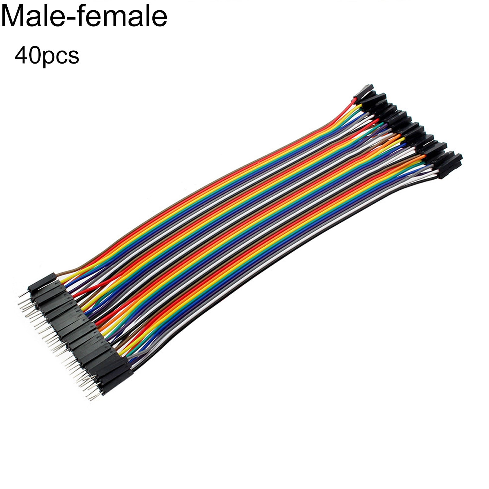 Rainbow Cables, 40Pcs 20m M-M M-F F-F Connector Wire Multicolor Ribbon ...