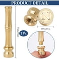1Pc Golden Tone Brass Wax Seal Stamp Heads with Bamboo Stick Shaped ...