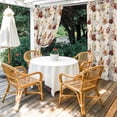 1 Panel Outdoor Curtains for Patio Waterproof 54"x84", Fall Pumpkins ...