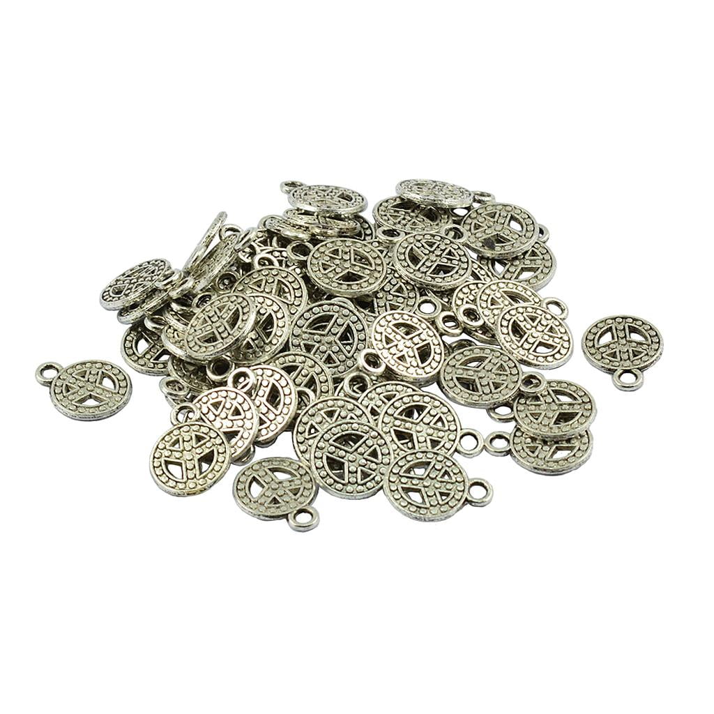 Click here for Segolike 50 Pieces Charms Peace Symbol 17*13 Mm Ma... prices