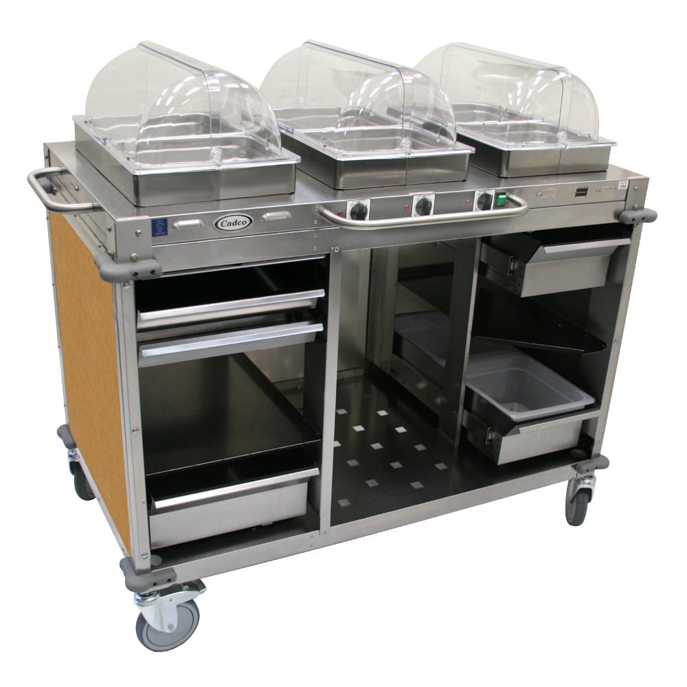 Cadco CBC-HHH-L1 Electric MobileServ Hot Food Buffet Cart - Walmart.com ...