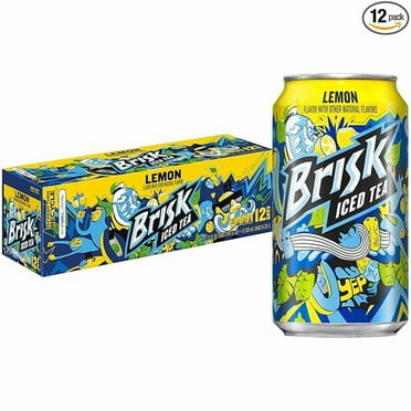 Lipton Brisk Raspberry Iced Tea, Bottled Tea Drink, 12 fl oz, 12 Pack ...