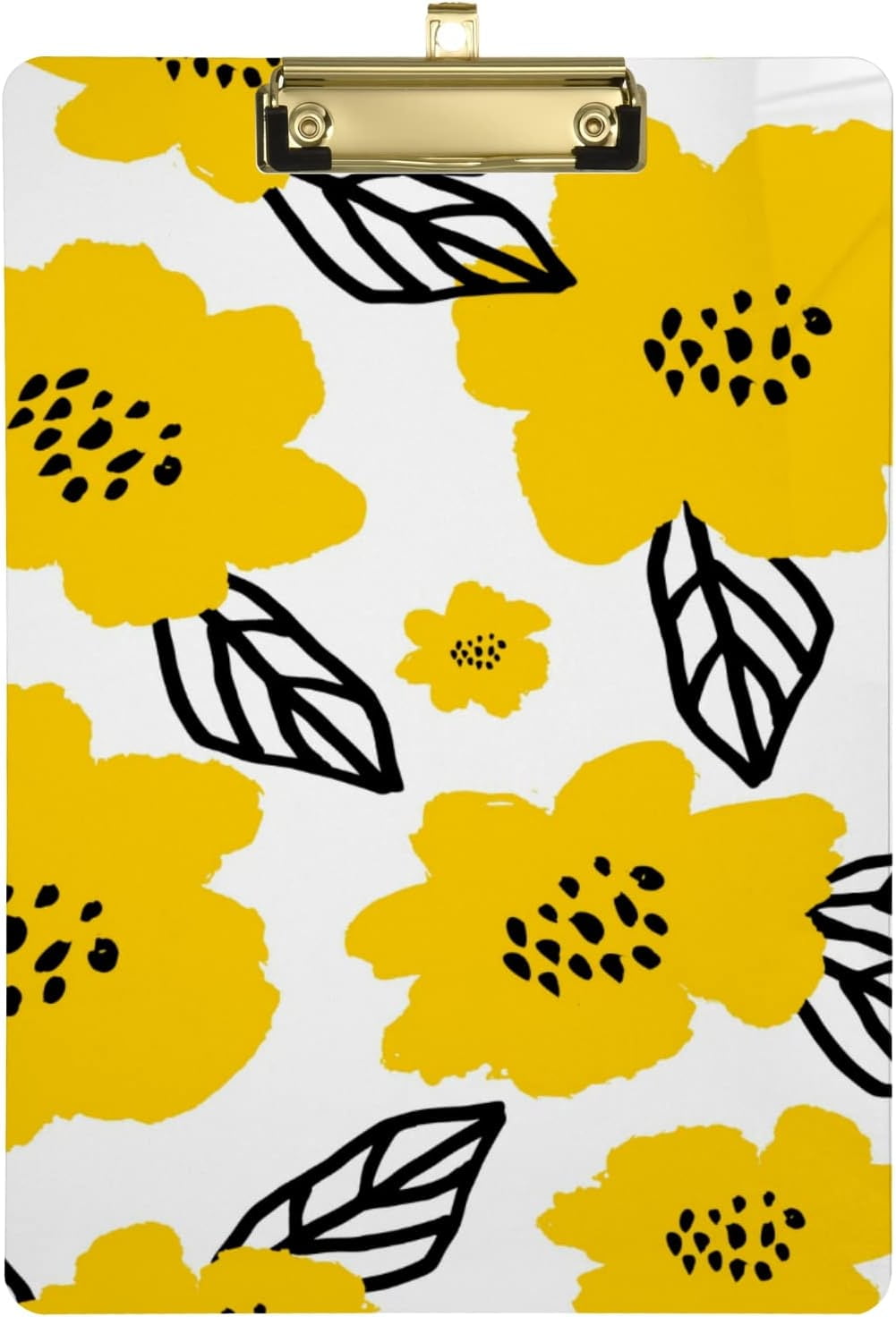 FMSHPON Yellow Flower Leaves Clipboard Hardboard Wood Nursing Clip ...