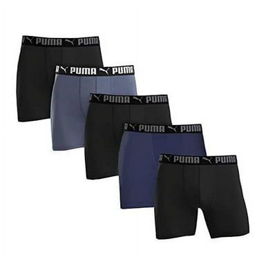 Puma Large Men's SportLuxe Performance Boxer Briefs 5 Pair, Underwear ...
