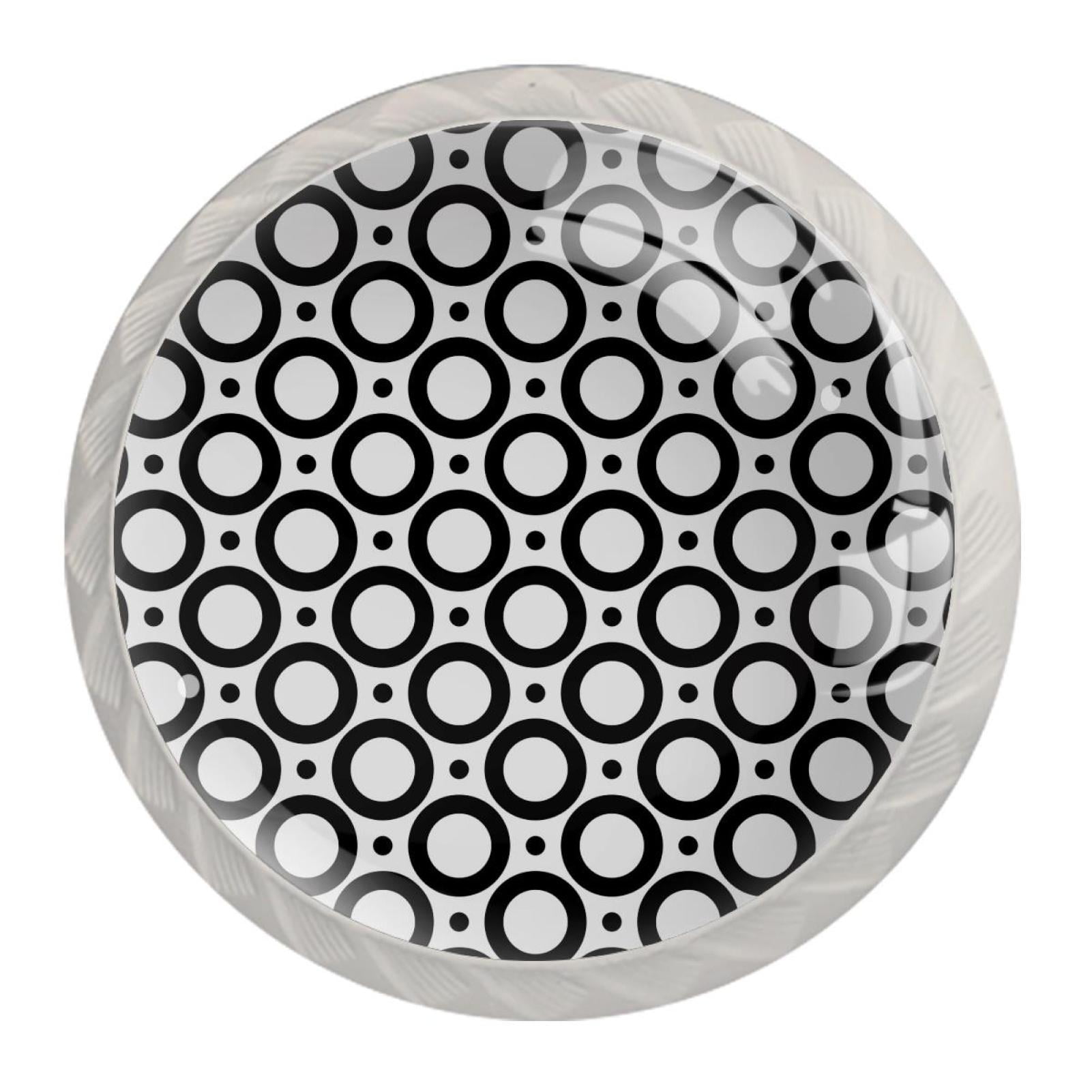 4 Pcs Circles Dots Geometry Knobs for Kitchen Cabinet Cupboard Dresser ...