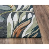 Alora Decor Mirage 8'9" x 11'9" Floral Gray/Blue/Green/White/Orange Rug ...
