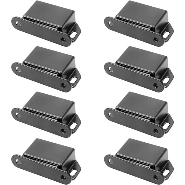 Magnetic Door Catch, 18 lbs Stainless Steel Cabinet Closer, Black ...