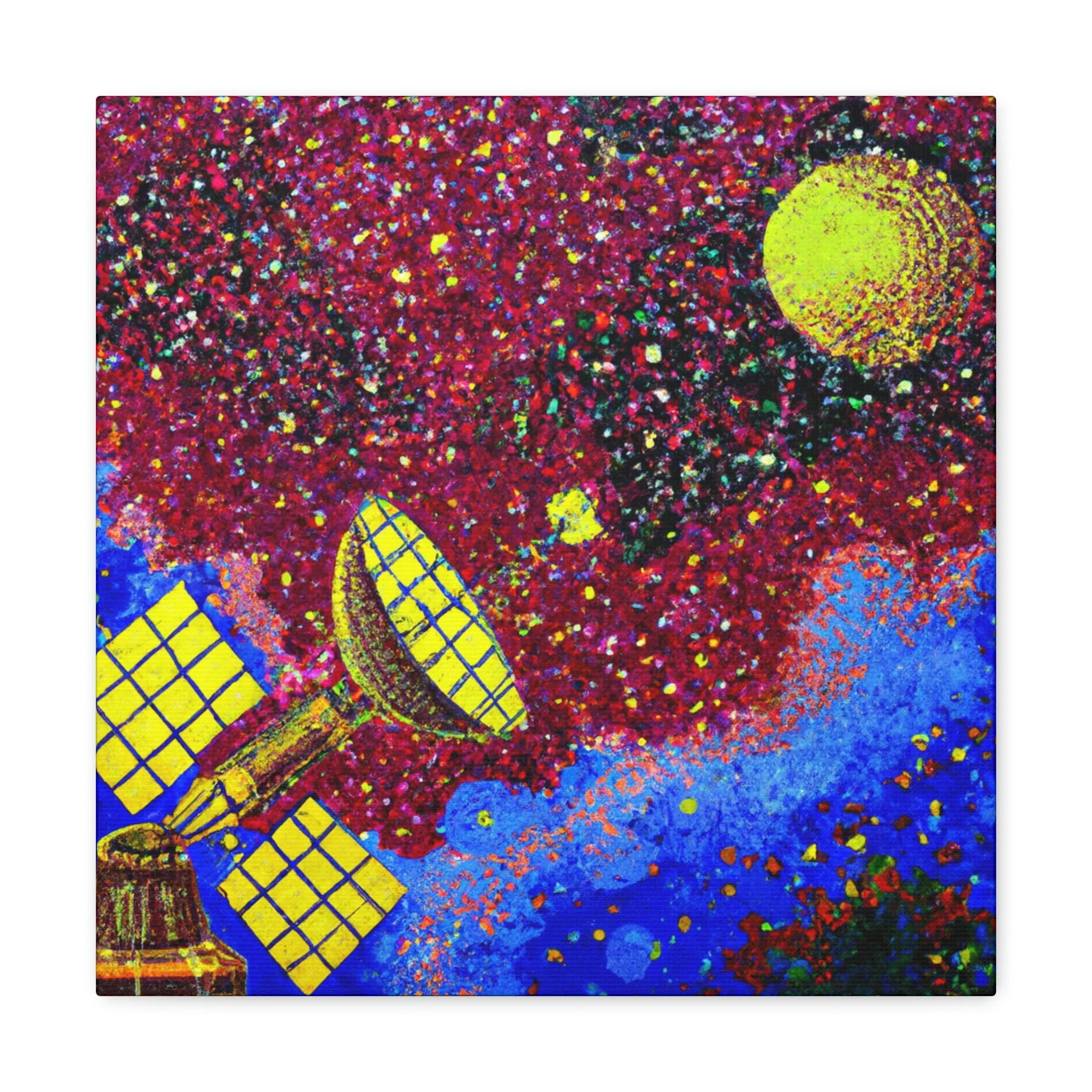 Satellites in Pointillism - Canvas - Walmart.com