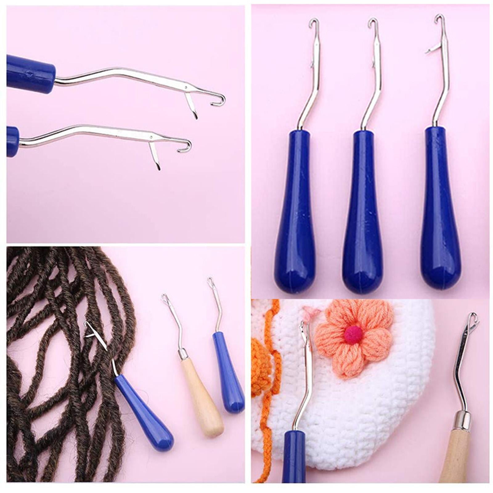 3pcs Latch Hook Crochet Bent Latch Knitting Hook Hair Tool Crochet for ...