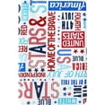 Celebrate America Patriotic Blue Stars and Stripes 60 x 120 Inch ...
