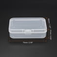 Uxcell 75x50x21mm Plastic Rectangular Clear Storage Container Box with ...