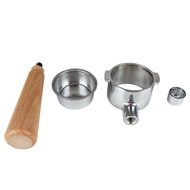 Labymos 51mm Stainless Steel Wood Handle Three Ear Portafilter Coffee ...