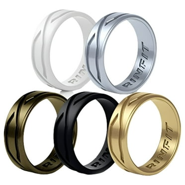 Rinfit Silicone Wedding Rings for Women - 4Love Collection - 5 Rings ...