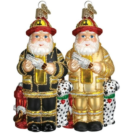 AIMTYD Fire Hydrant Glass Blown Ornament Fireman Santa | Walmart Canada