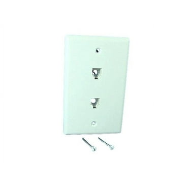 Leviton PJ23-W White Midway Nylon Two Gang Blank Wall Plate - Walmart.com