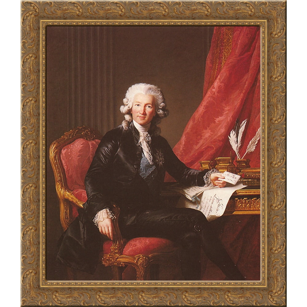 Portrait of Charles Alexandre de Calonne 24x20 Gold Ornate Wood Framed ...
