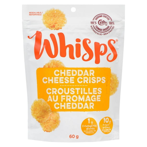 Whisps Cheddar Cheese Crisps, A tasty snack made from 100% cheese ...