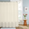 Cream Shower Curtain, Solid Color Lightweight Waterproof Fabric Shower ...