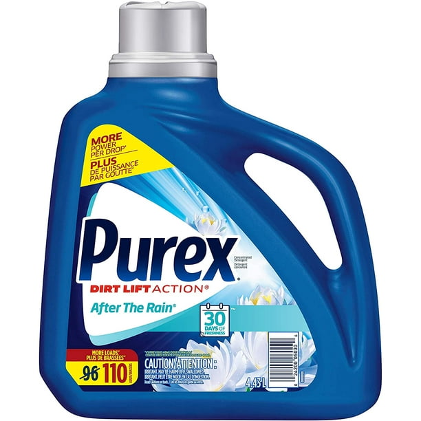 Purex Liquid Laundry Detergent, After the Rain, HEC, 4.43 Liters, 96 ...
