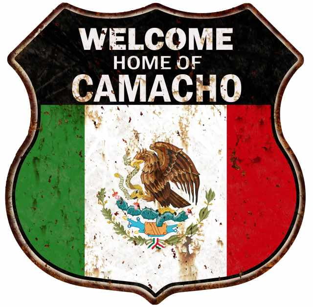 Welcome Home of CAMACHO Mexican Flag Metal Sign 211110010109 - Walmart.com